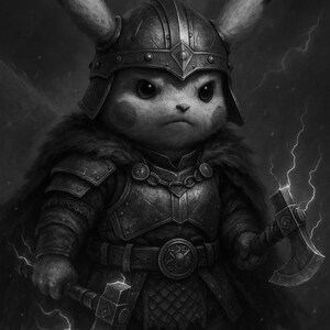 Ivysaur Fantasy Viking Warrior Creatures | Digital Download Wall Art ...