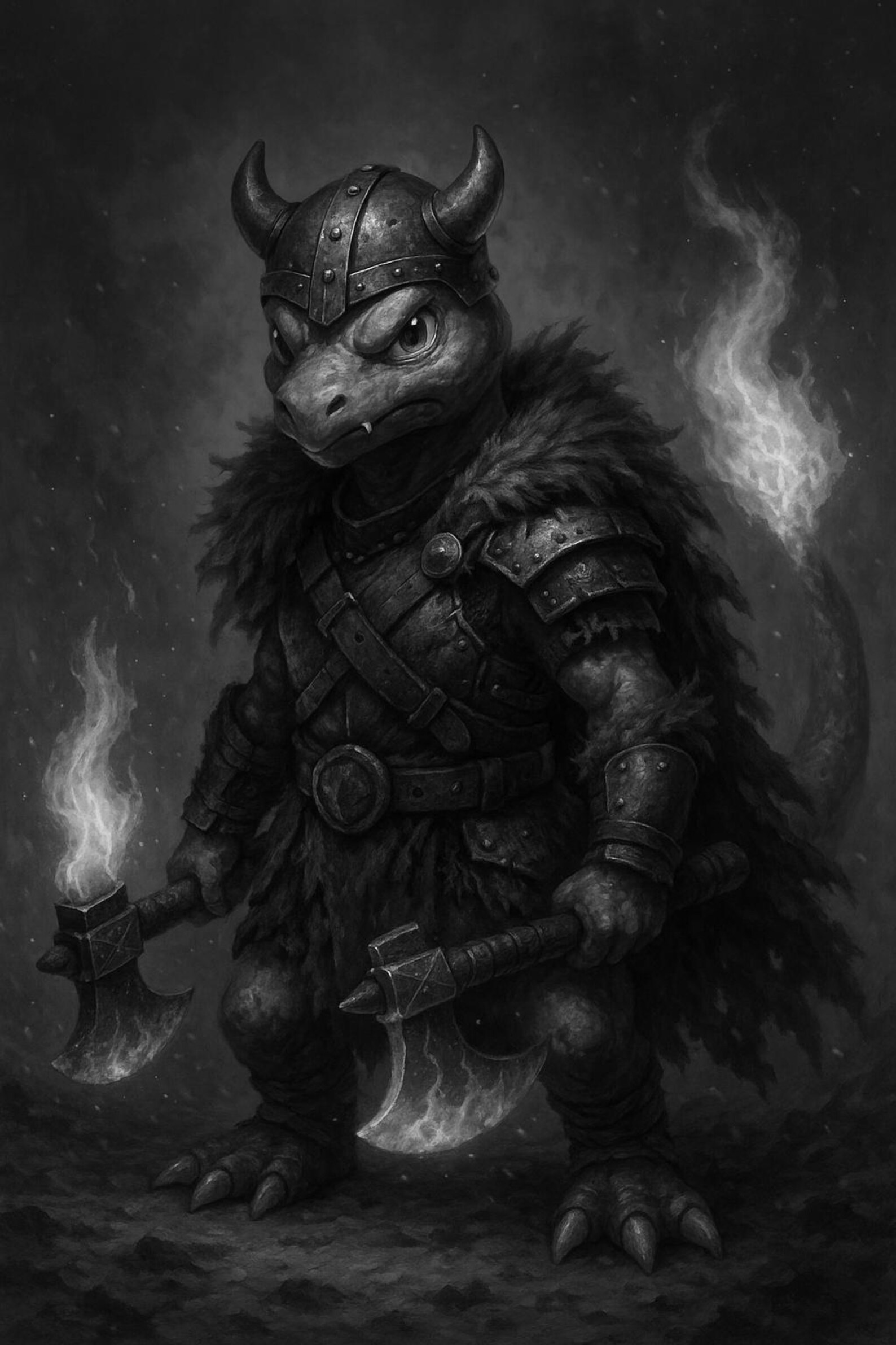 Ivysaur Fantasy Viking Warrior Creatures | Digital Download Wall Art ...