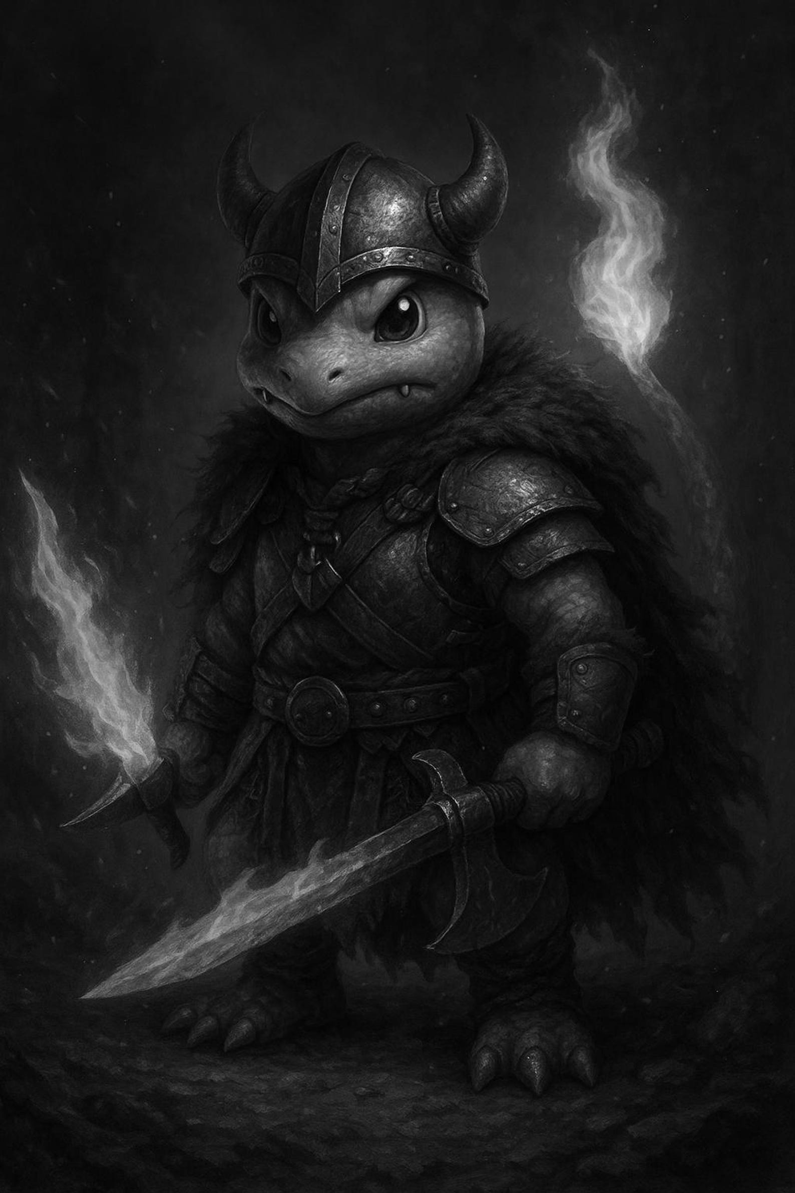 Ivysaur Fantasy Viking Warrior Creatures | Digital Download Wall Art ...