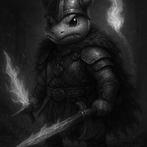 Ivysaur Fantasy Viking Warrior Creatures | Digital Download Wall Art ...