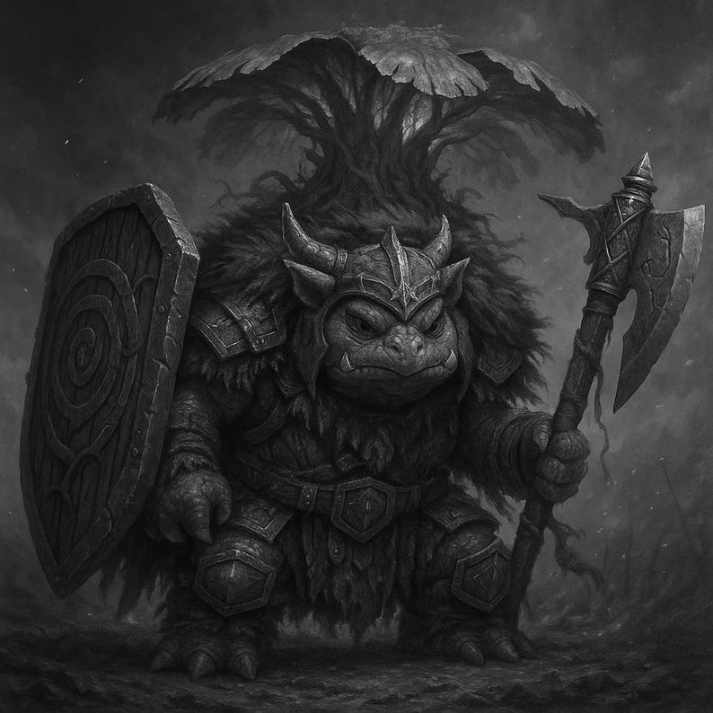 Ivysaur Fantasy Viking Warrior Creatures | Digital Download Wall Art ...