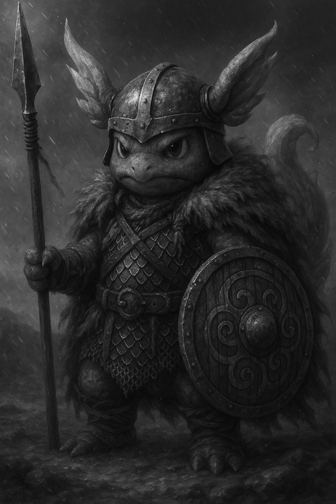 Ivysaur Fantasy Viking Warrior Creatures | Digital Download Wall Art ...