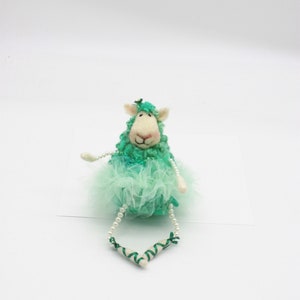 Sheep, Felted Sheep, Ballerina Sheep, Sheep Nursery Decoration, "pearl ...
