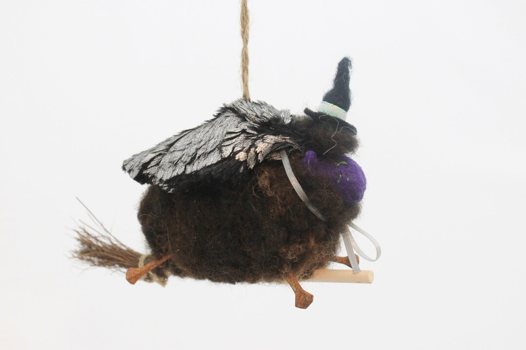 Witch Ornament Halloween Sheep Decoration, Needle Felted Witch Sheep ...