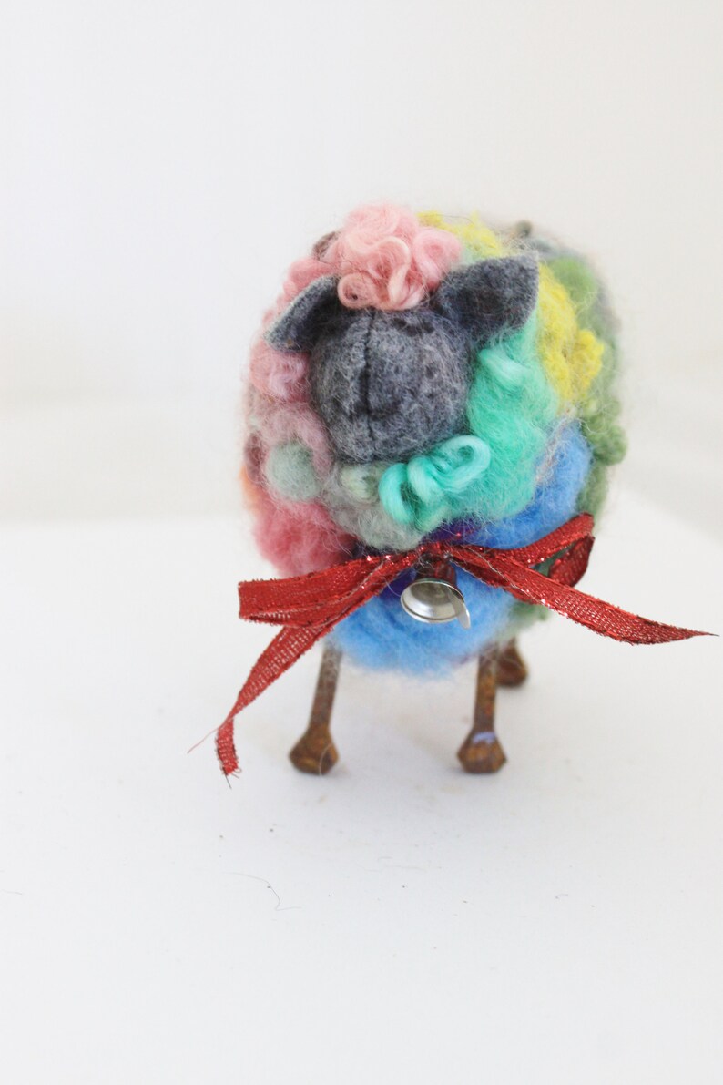 Sheep Rainbow Sheep Needle Felted Sheep 5221 - Etsy