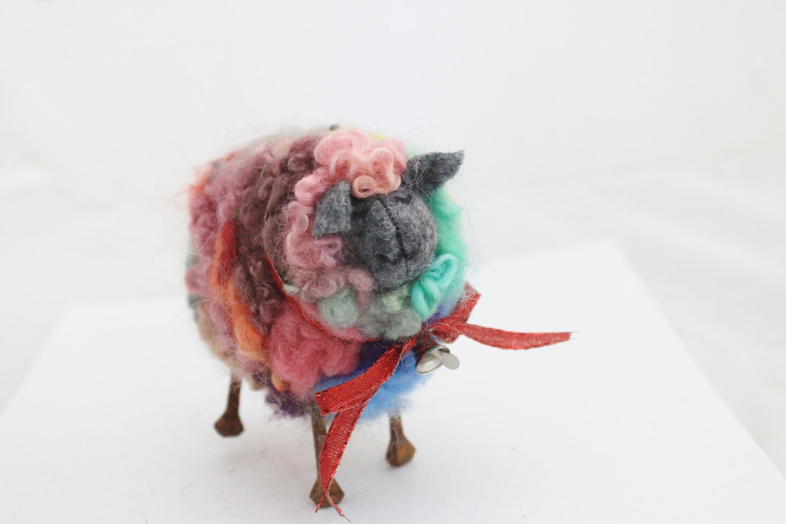 Sheep Rainbow Sheep Needle Felted Sheep 5221 - Etsy