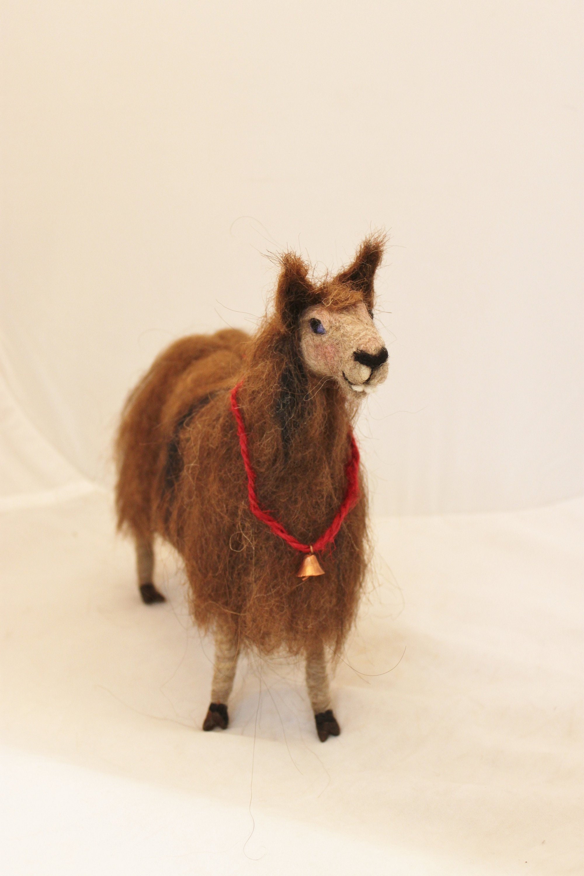 Llama Needle Felted No Drama Llama Felted Brown Llama 4077 | Etsy