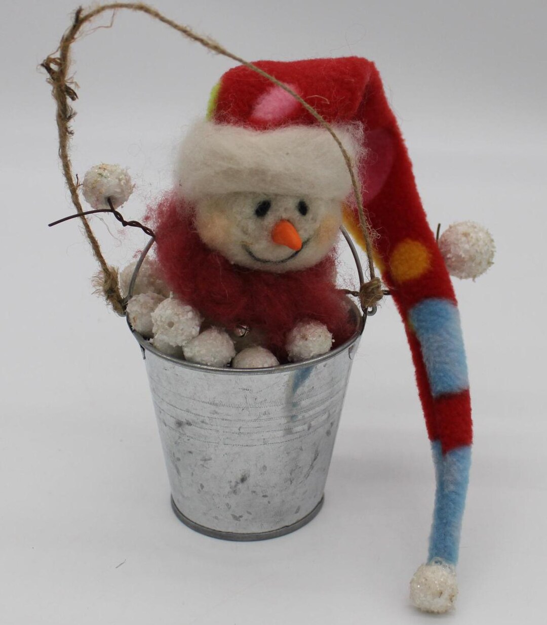 Snowman Ornament, Bucket List Snowman, Needle Felted Snowman #4948 - Etsy