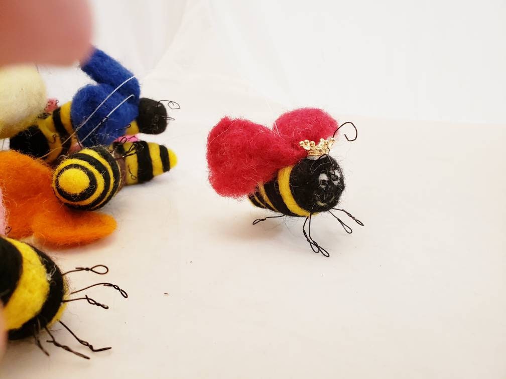 Bee Mobile Nursery Bee Mobile Bee Hive Needle Felted Bees | Etsy