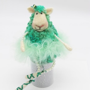 Sheep, Felted Sheep, Ballerina Sheep, Sheep Nursery Decoration, "pearl ...