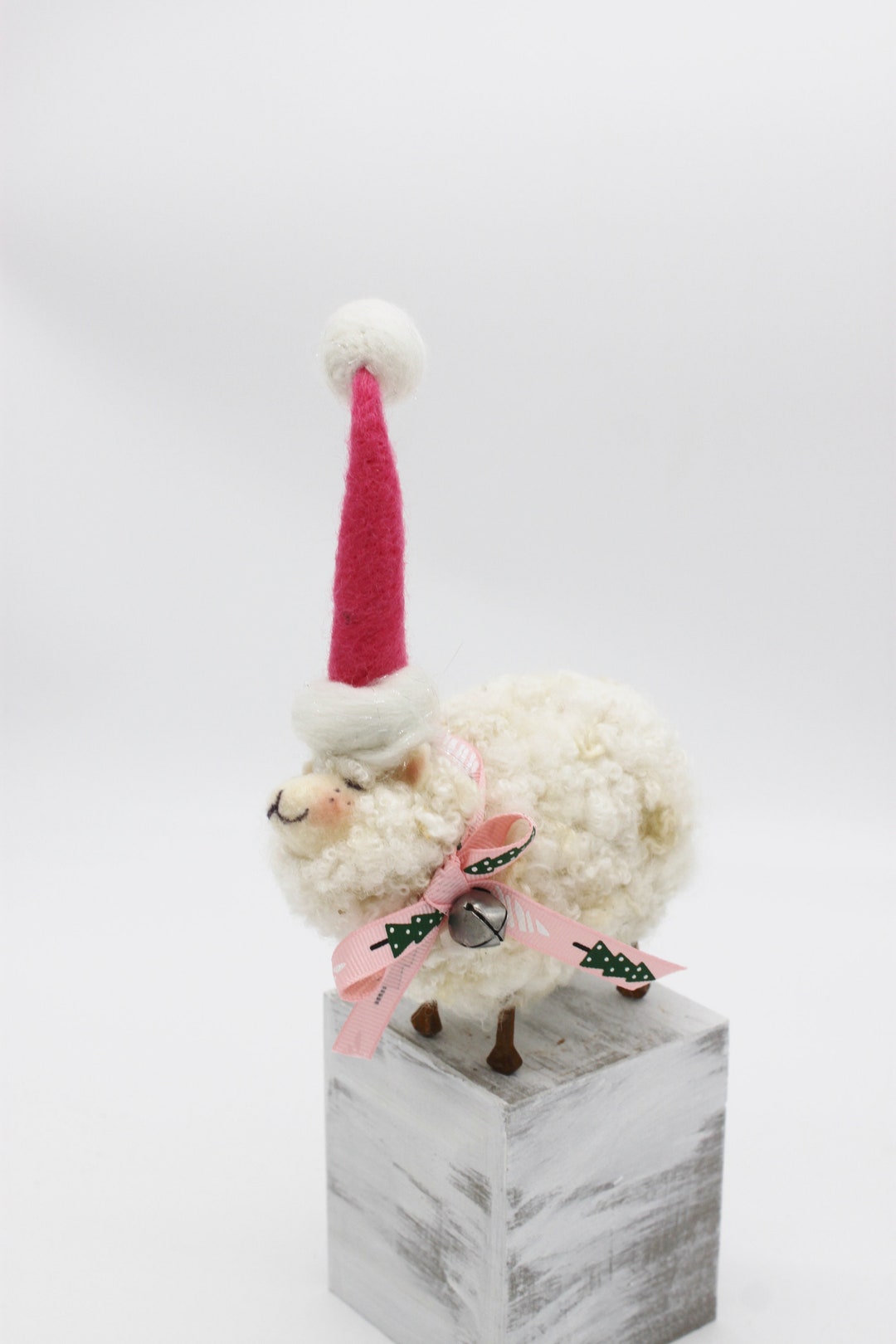 Sheep/ Sheep Elf/farmhouse/ Needle Felted Sheep/christmas Sheep/tiered ...