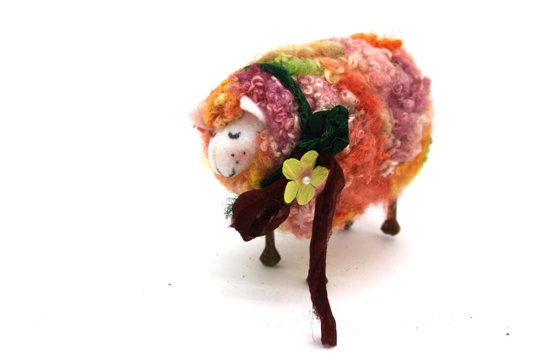 Sheep, Felted Sheep, Rainbow Sheep/ Farmhouse Tiered Tray Decoration ...