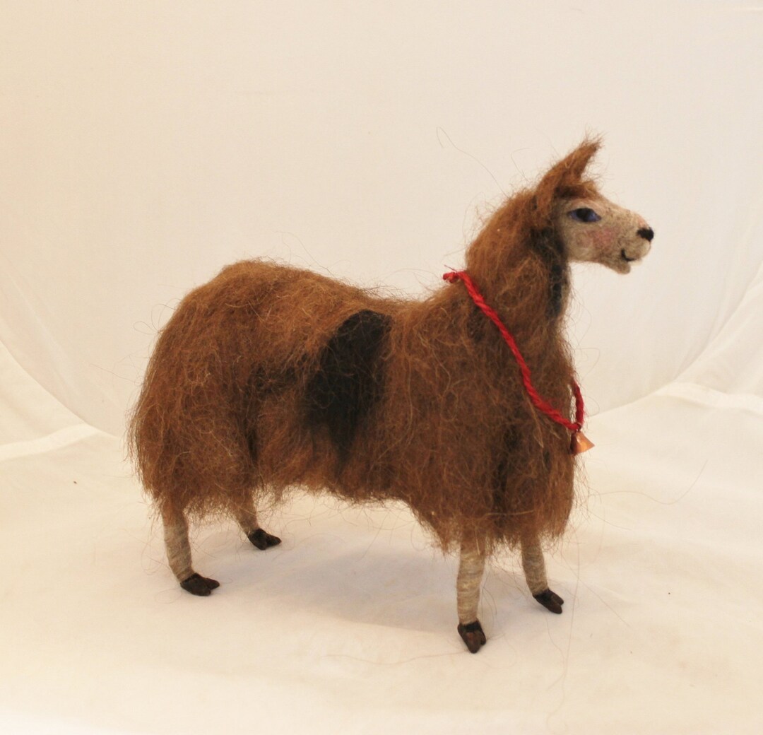 Llama, Needle Felted No Drama Llama, Felted Brown Llama, 4077 - Etsy