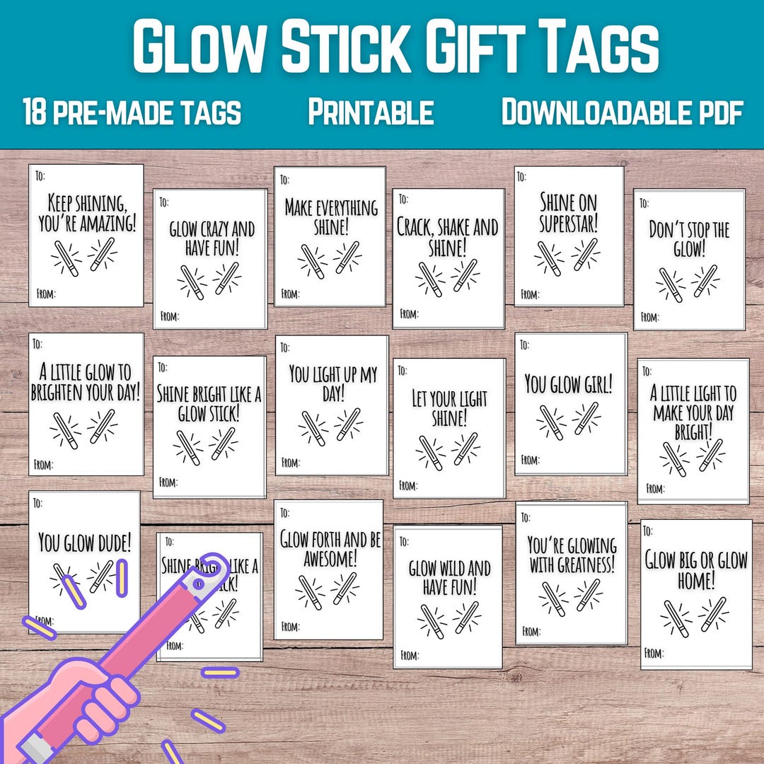 Glow Stick Gift Tags | Meet the Teacher Gift | Classroom Glow Stick ...