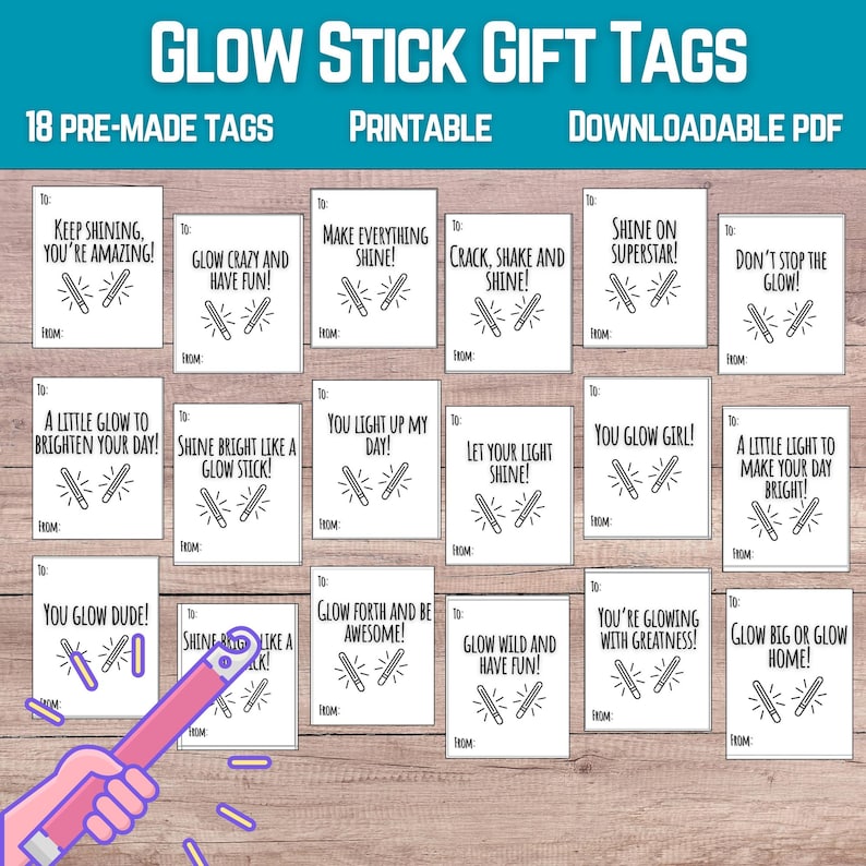Glow Stick Gift Tags | Meet the Teacher Gift | Classroom Glow Stick ...