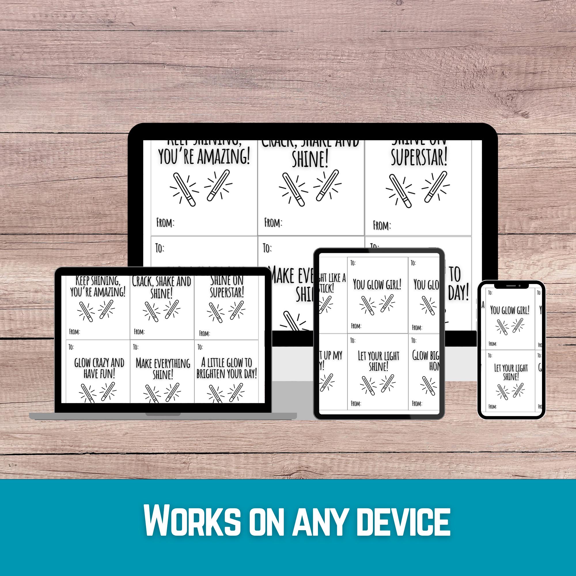 Glow Stick Gift Tags | Meet the Teacher Gift | Classroom Glow Stick ...