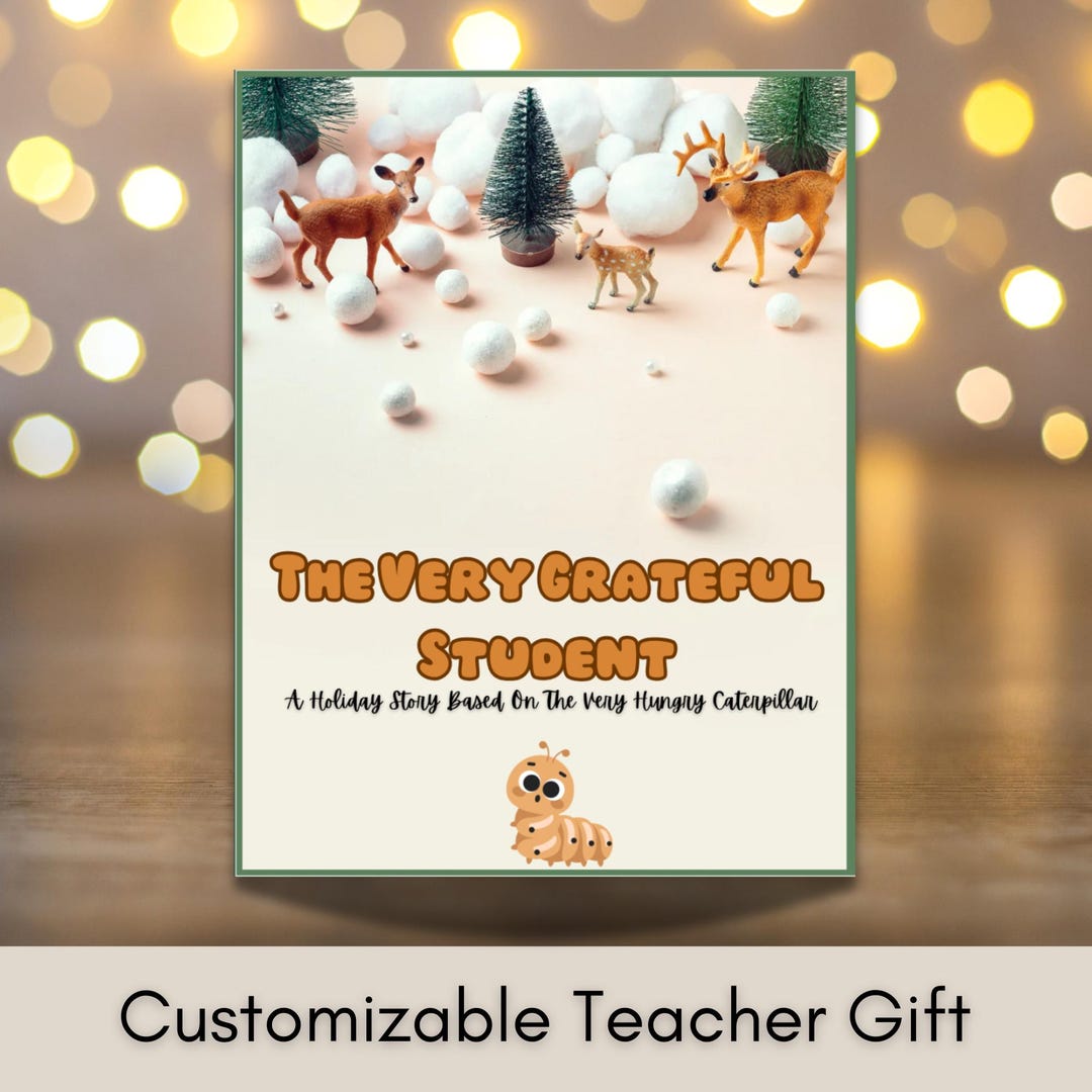 The Very Grateful Student | Teacher Gift Book Printable | Teacher ...
