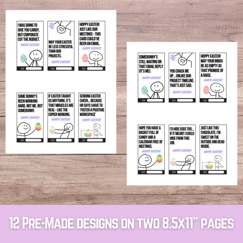 Funny Sarcastic Easter Cards for Coworkers | Printable Office Easter ...