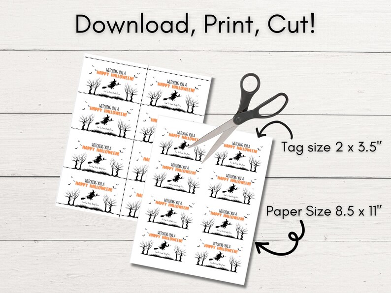 Editable Halloween Gift Tags | Halloween Party Favor | Gift Bag Tags ...