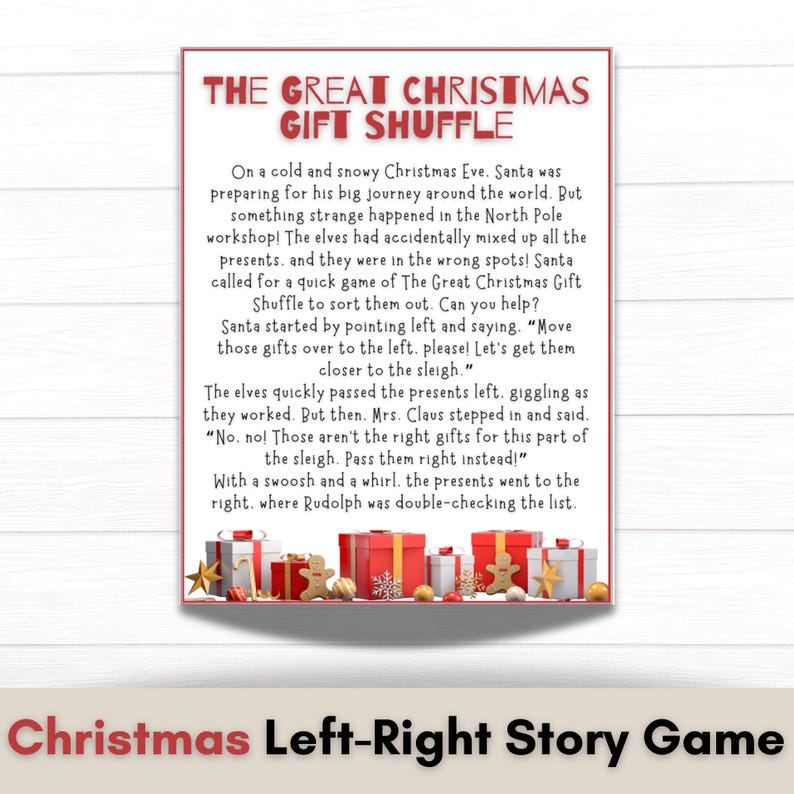 Left Right Christmas Game | Gift Exchange Game | Left Right Story ...