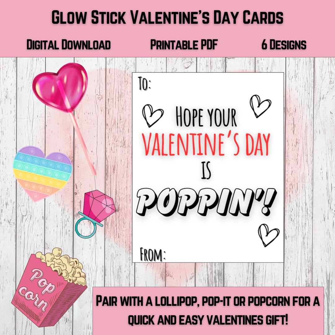 Poppin' Valentines Day Cards | Classroom Valentines | Preschool ...