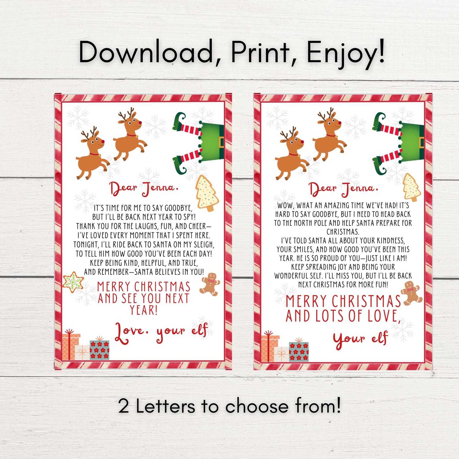 Elf Farewell Goodbye Letter| Editable Elf Note Template | Customizable ...
