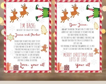 Elf Welcome Back Letter| Editable Elf Note Template | Customizable ...