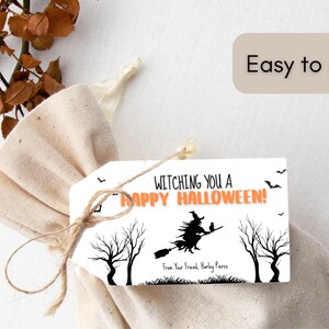 Editable Halloween Gift Tags | Halloween Party Favor | Gift Bag Tags ...