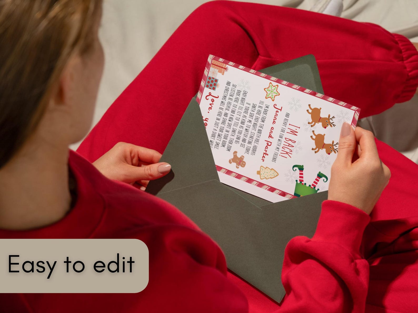 Elf Welcome Back Letter| Editable Elf Note Template | Customizable ...