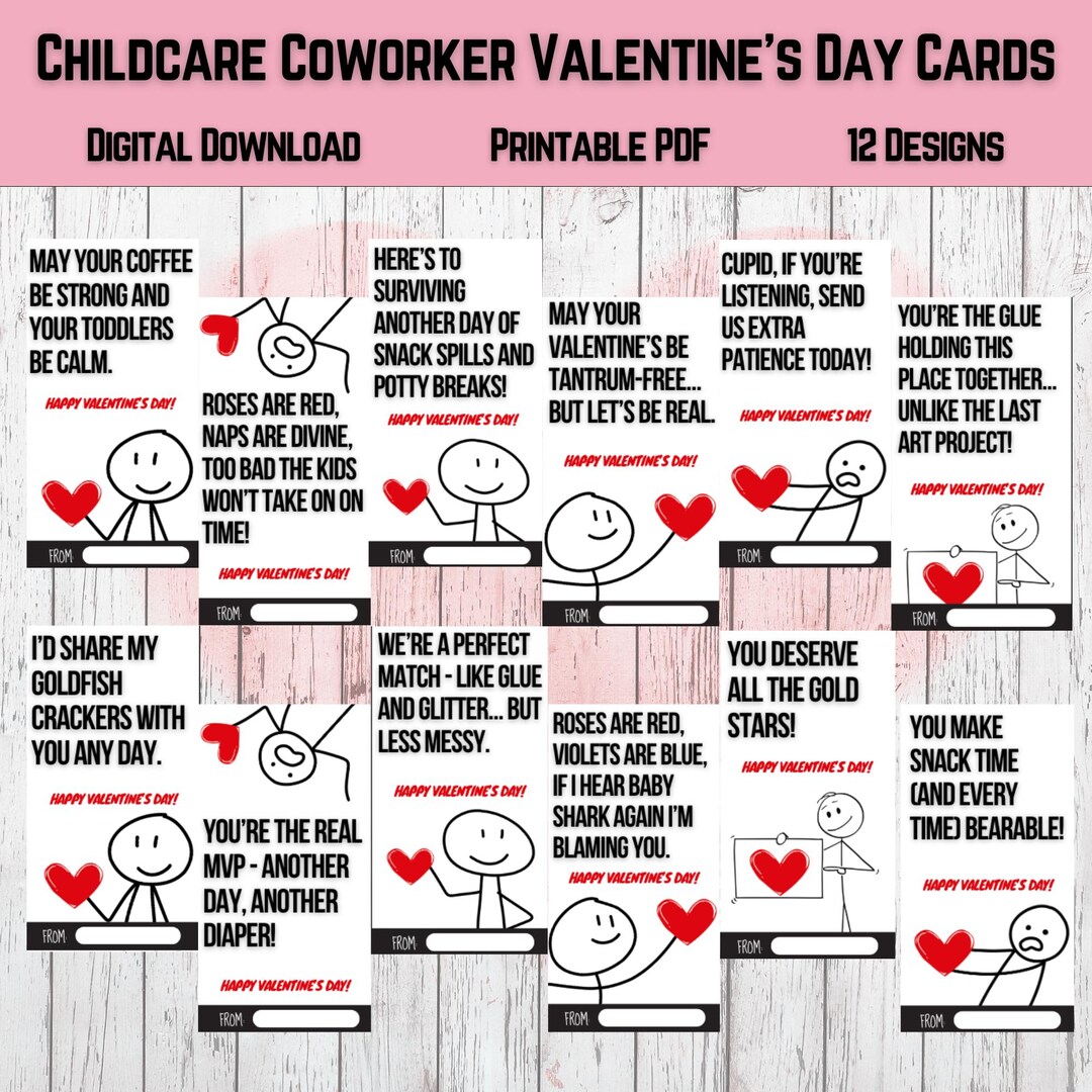 Daycare Teacher Coworker Valentines | Funny Valentines | Preschool ...