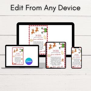 2 Elves Welcome Back Letter| Editable Elf Note Template | Customizable ...