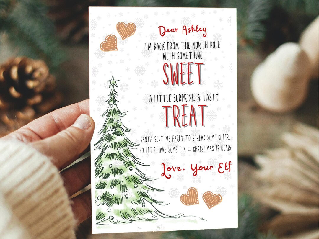 Elf Welcome Back Letter| Editable Elf Note Template | Customizable ...