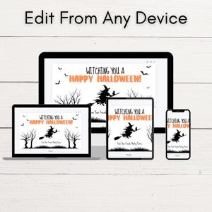 Editable Halloween Gift Tags | Halloween Party Favor | Gift Bag Tags ...
