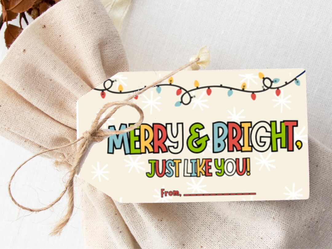Christmas Gift Tag | Editable Gift Tag | Student Gift Tag | Merry and ...