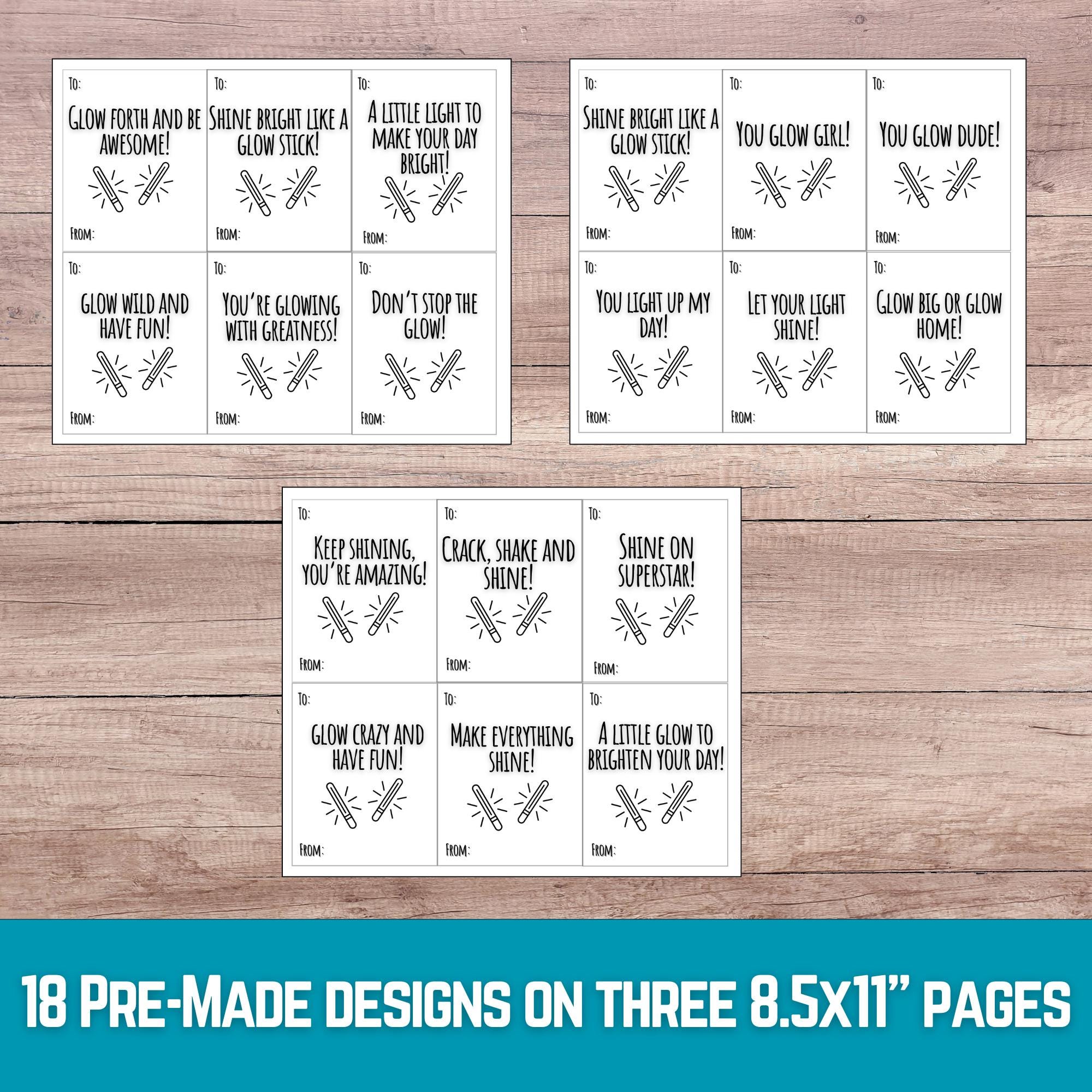 Glow Stick Gift Tags | Meet the Teacher Gift | Classroom Glow Stick ...