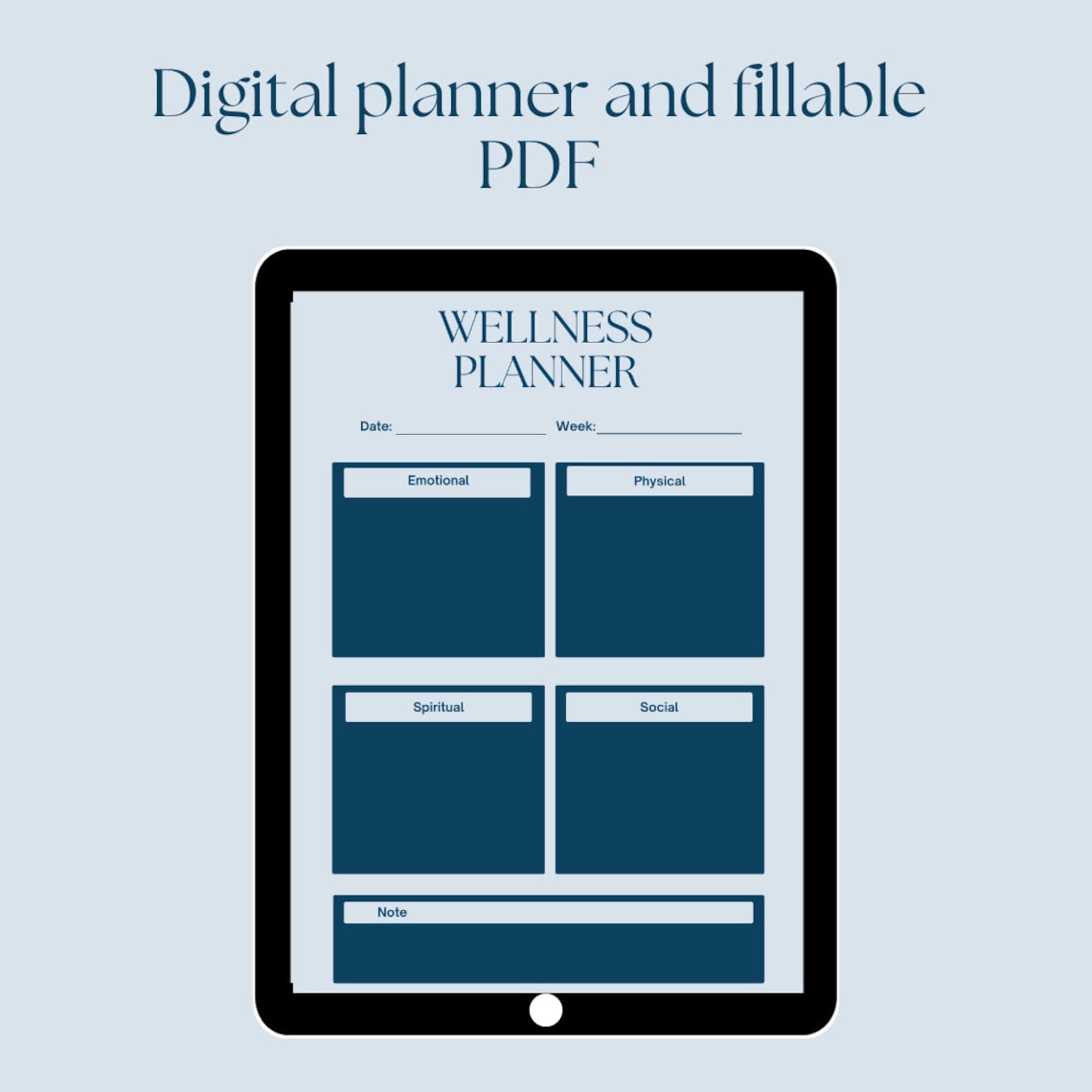 WELLNESS PLANNER PRINTABLE, Self Care Planner, Gratitude Journal ...