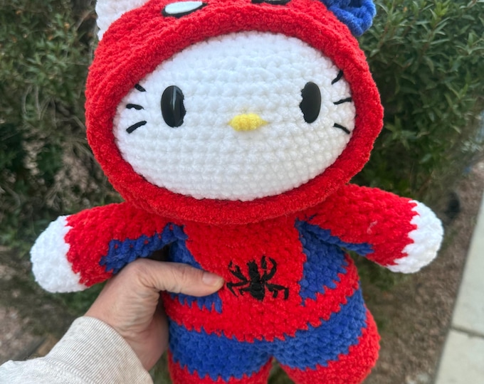 Hello Spider Kitty Man in a Costume Plushie Stuffed Animal Toy - Etsy