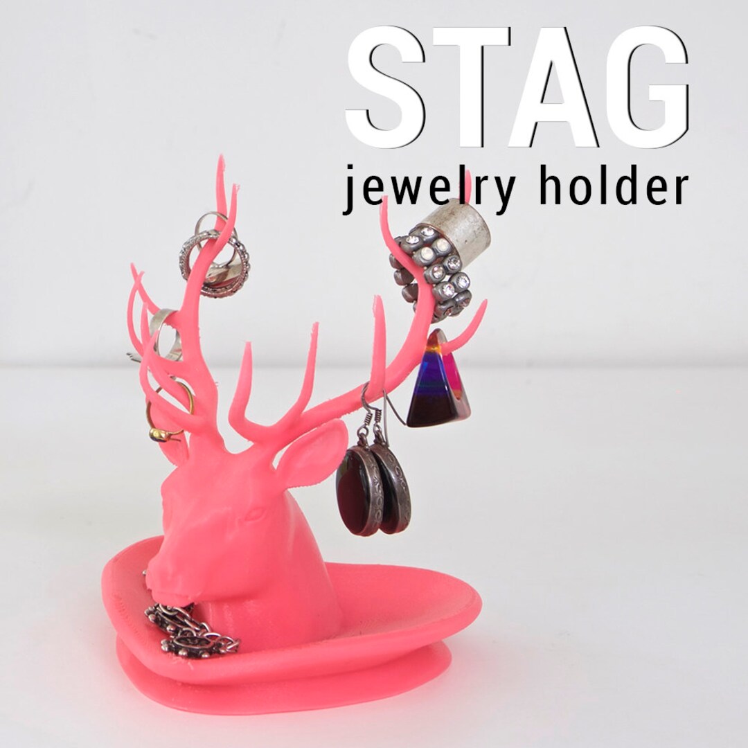 Elegant Stag Antler Jewelry Holder 3D Printed Deer Antler Stand for ...