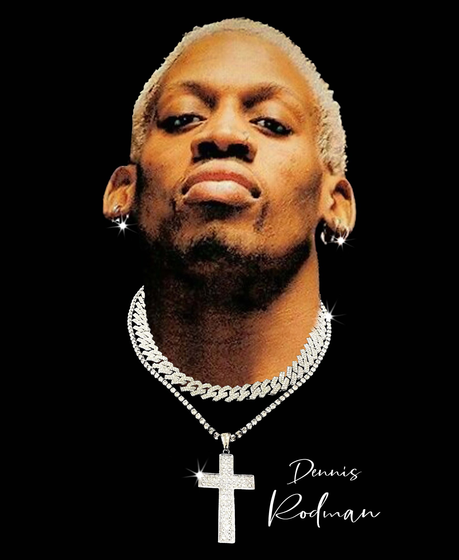 Dennis Rodman T Shirt Design PNG Instant Download - Etsy Canada