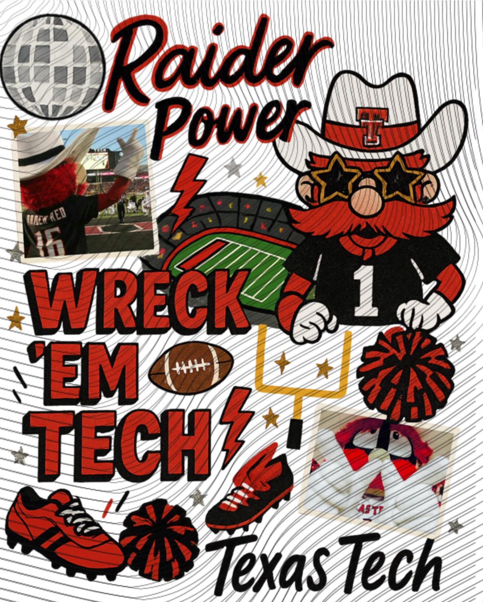 Texas Tech PNG | Raider Red Collage Digital Download | Wreck ’em Tech ...