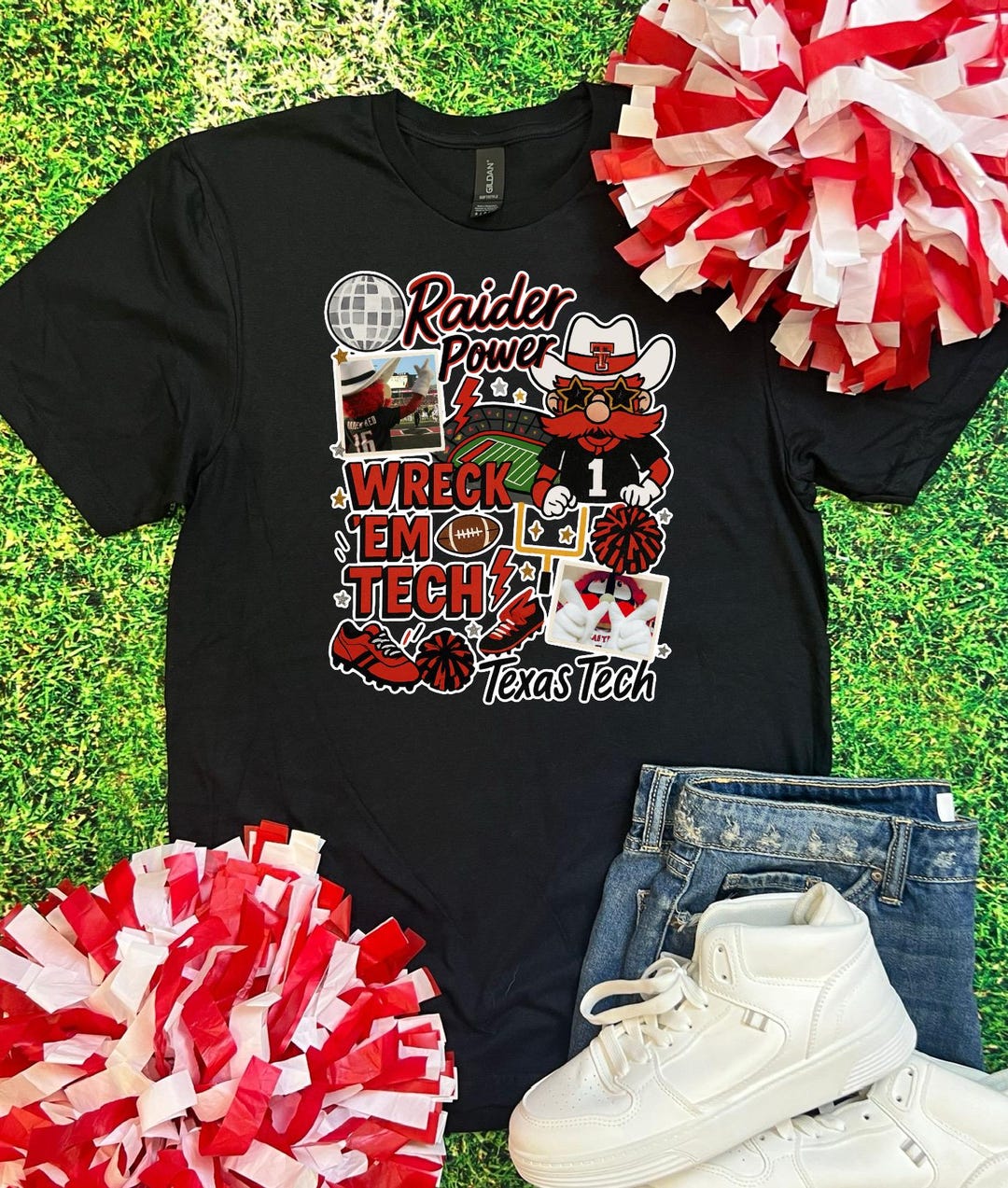 Texas Tech College Collage PNG, Digital Best Seller, Wrekem Tech ...