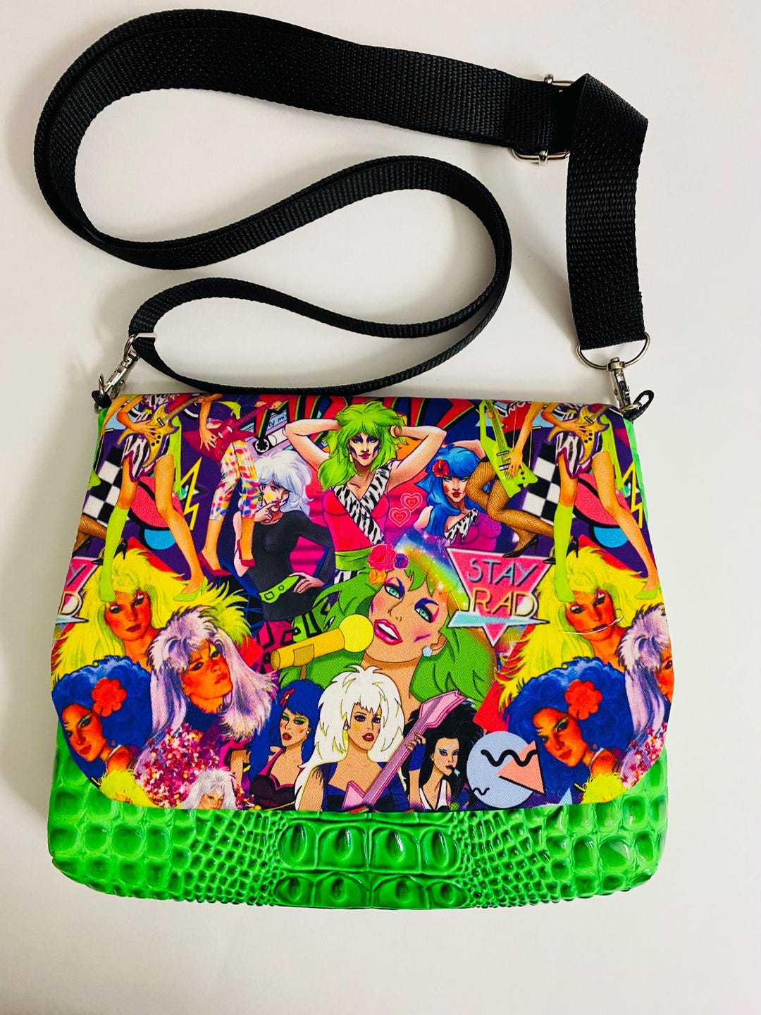 MISFITS From Jem and the Holograms Neon Green Flap Crossbody Bag - Etsy