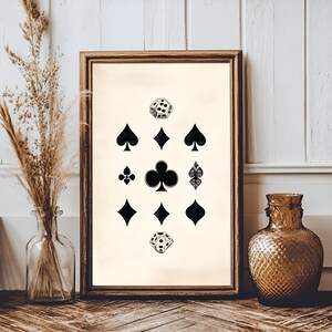 Playing Cards Digital Print – Modern Deck of Cards Wall Art – Printable ...