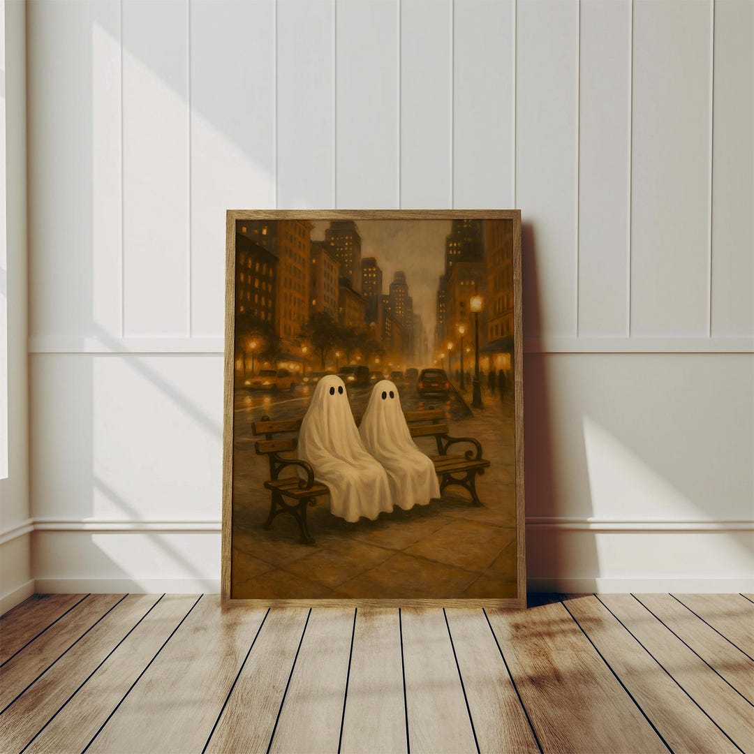 Vintage Halloween Printable Wall Art – Ghost Wall Art, Spooky Halloween ...