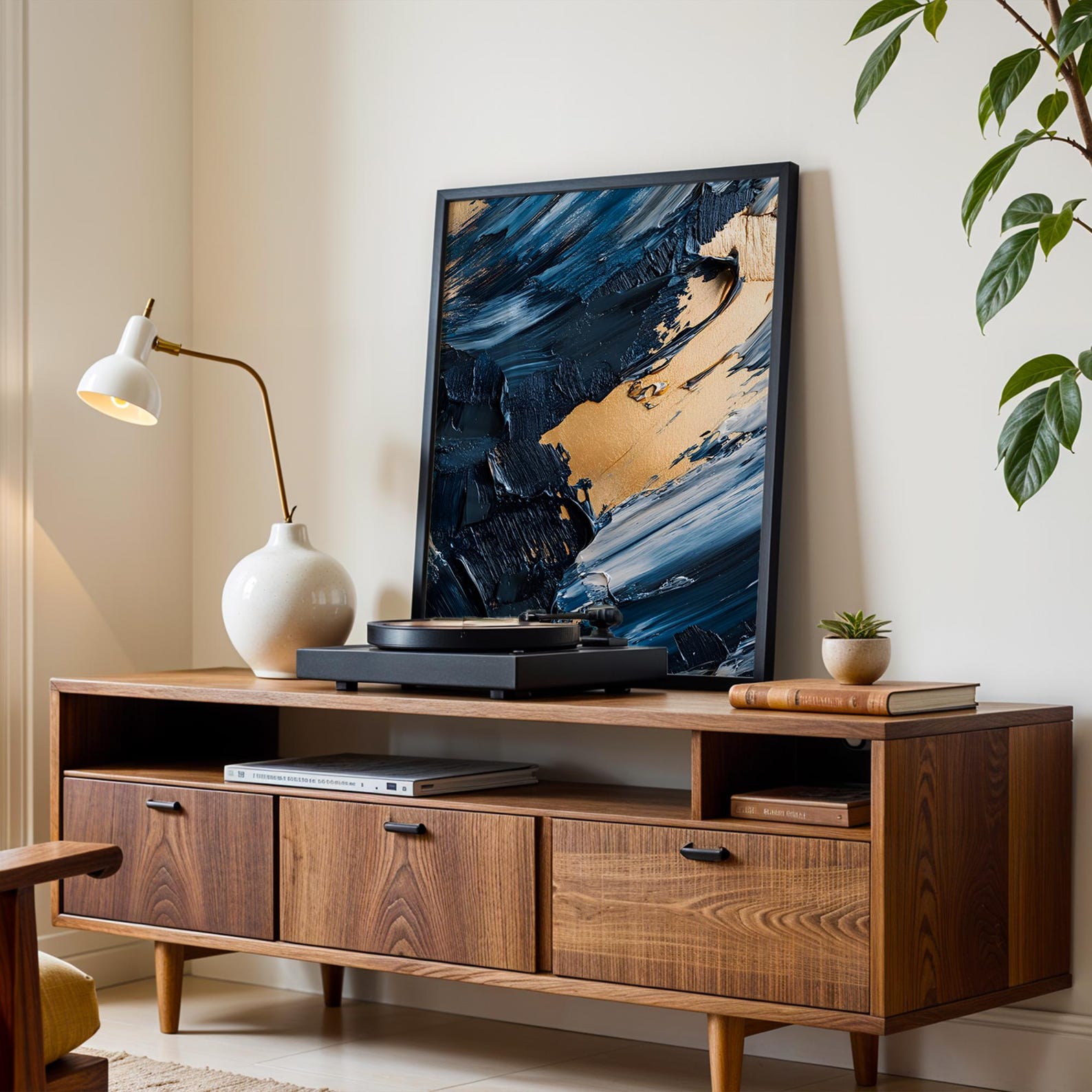 Abstract Oil Painting Print: Japandi Wabi Sabi Wall Art (digital ...