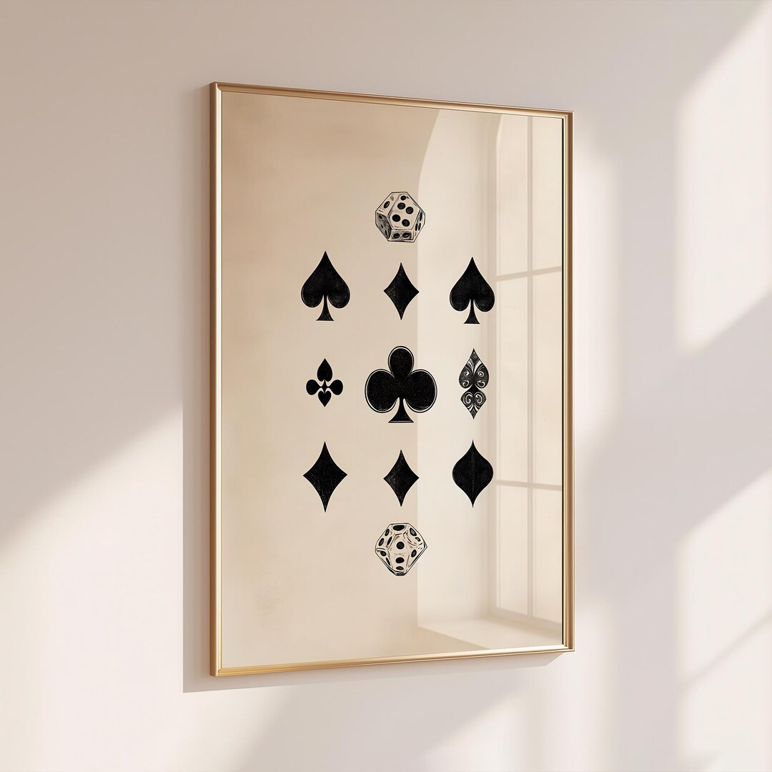 Playing Cards Wall Art, Aesthetic Posters, Extra Large Wall Art ...