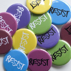 Resist Pins – 1.25 Inch Pinback Buttons - Etsy