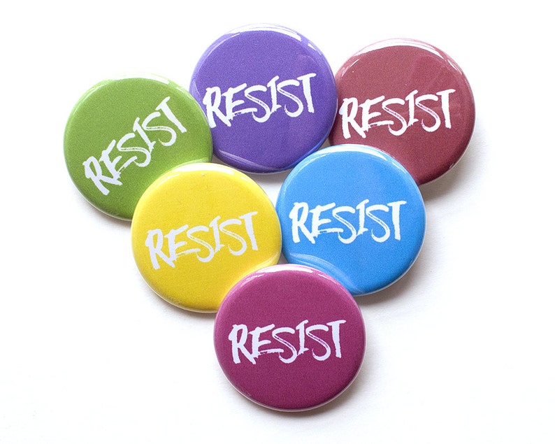 Resist Pins 1.25 Inch Pinback Buttons - Etsy