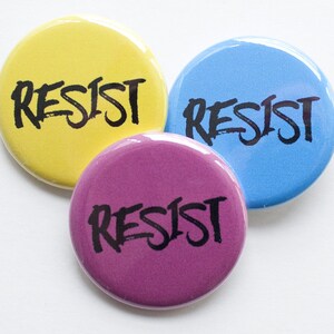 Resist Pins – 1.25 Inch Pinback Buttons - Etsy