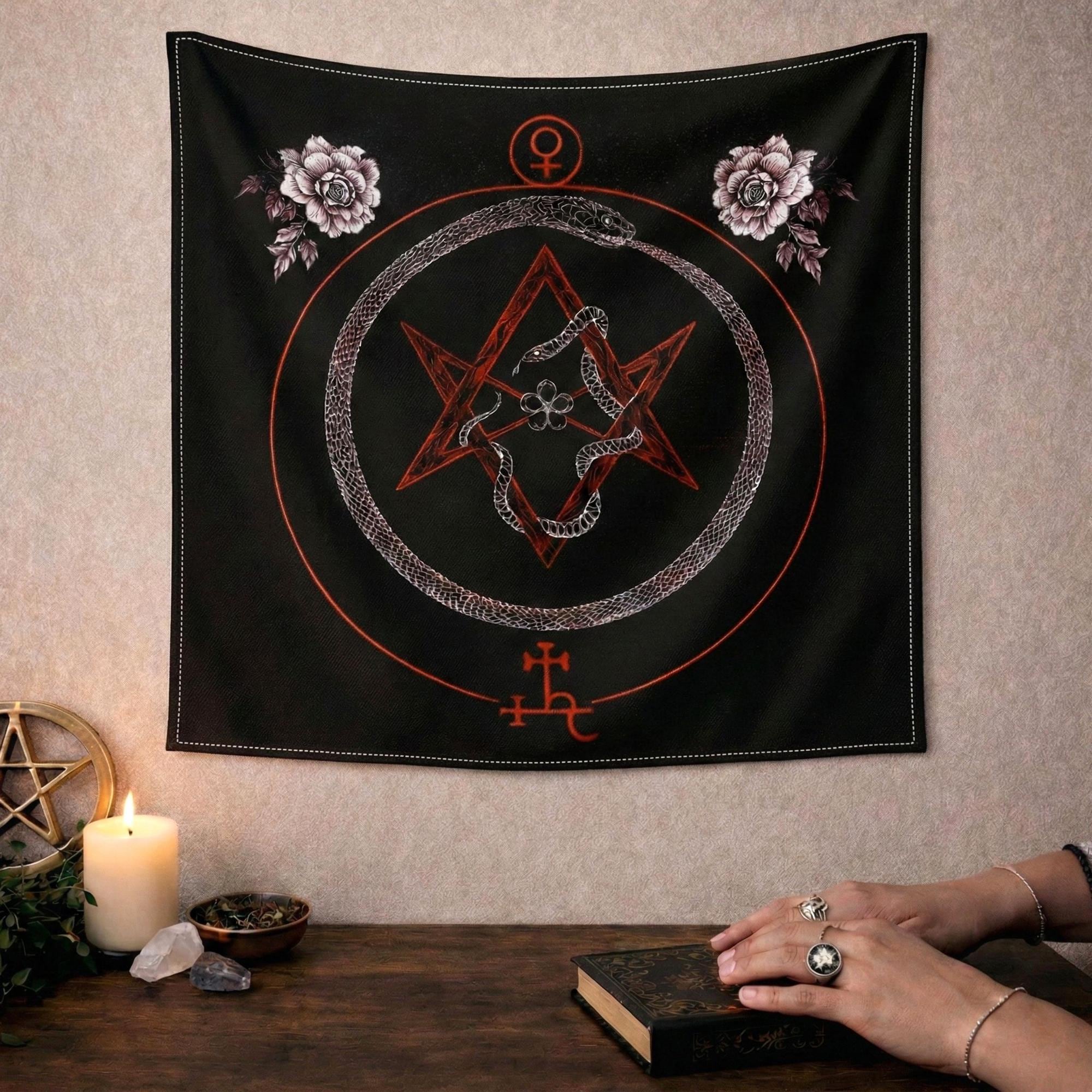 Lilith Altar Cloth Venus Sigil | Dark Goddess Decor | Feminine Tarot ...